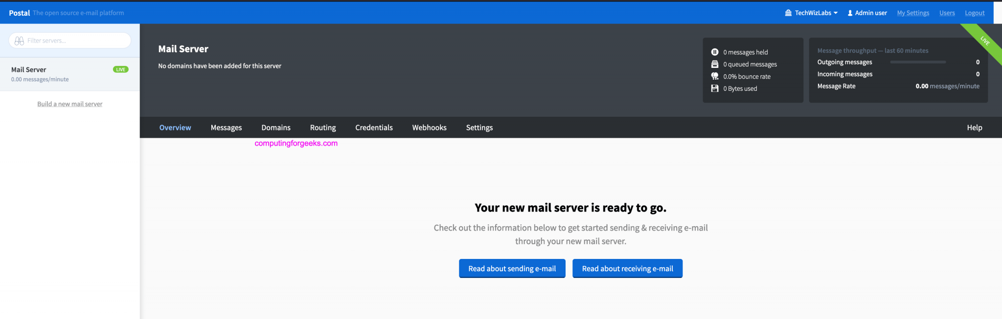Install Postal Mail Server on Ubuntu 22.04|20.04|18.04 | ComputingForGeeks