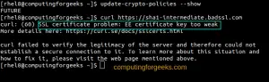 Configure system-wide cryptographic policies on RHEL/CentOS/Rocky ...