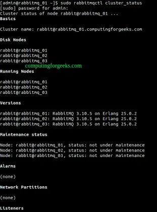 Deploy 3 Node RabbitMQ Cluster on Rocky Linux 8|AlmaLinux 8 | ComputingForGeeks
