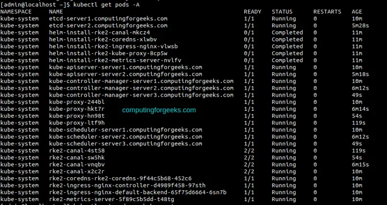 Deploy Ha Kubernetes Cluster On Rocky Linux 8 Using Rke2 Computingforgeeks 3128