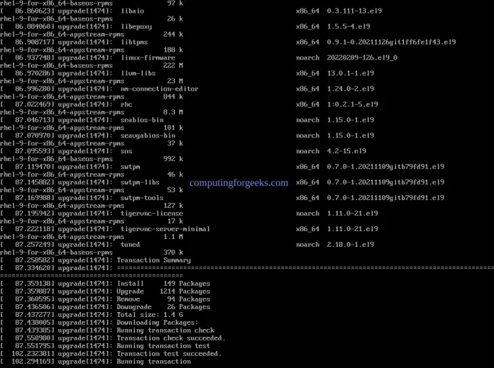 How To Upgrade to RHEL 9 from RHEL 8 Linux | ComputingForGeeks