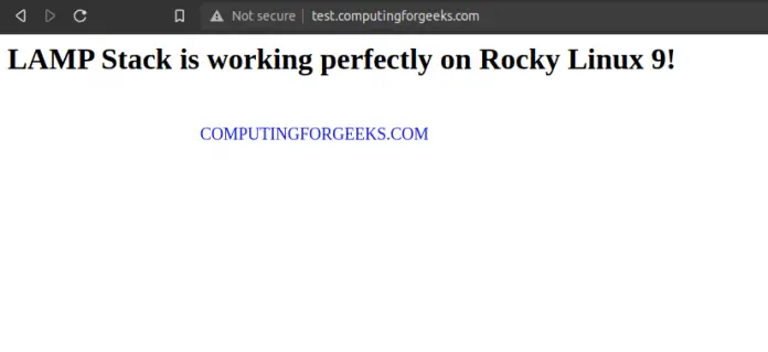 Install Apache, MariaDB, PHP (LAMP) on Rocky Linux 9 | ComputingForGeeks