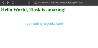 Install Flask with Gunicorn on Rocky Linux 8 / AlmaLinux 8 | ComputingForGeeks