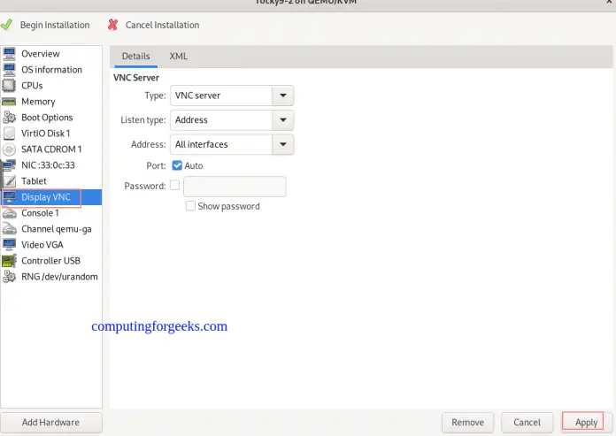 Install and Use KVM Virtualization on Rocky Linux 9 | ComputingForGeeks Install and Use KVM Virtualization on Rocky Linux 9 | ComputingForGeeks