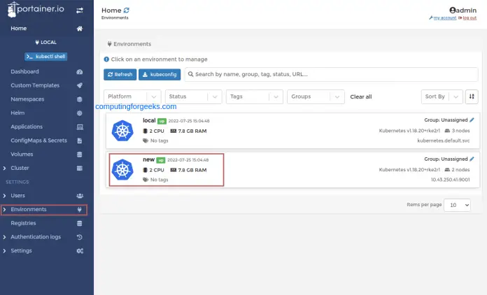 How To Manage Kubernetes Cluster using Portainer Dashboard ...