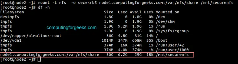 How To Configure NFS Server and Client to use Kerberos | ComputingForGeeks