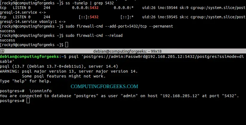 Installing PostgreSQL 14 on Rocky Linux 9 / AlmaLinux 9 | ComputingForGeeks