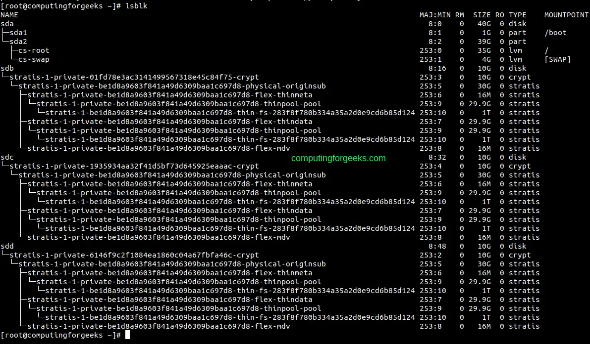 Using encrypted Stratis pool with Network Bound Disk Encryption (NBDE) | ComputingForGeeks