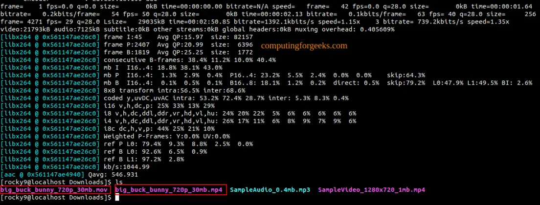 Install and Use FFmpeg on Rocky Linux 9 / AlmaLinux 9 | ComputingForGeeks