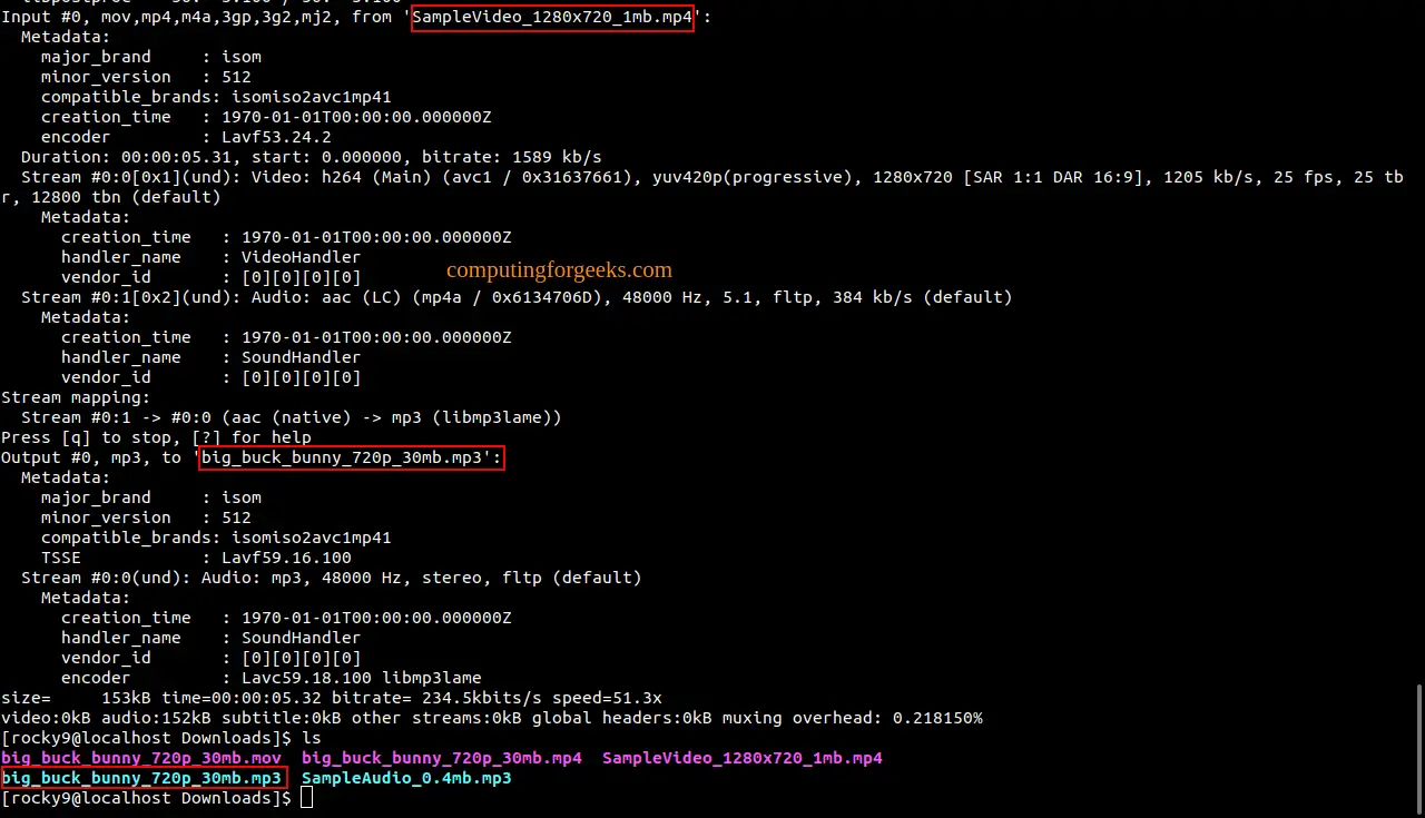 Install and Use FFmpeg on Rocky Linux 9 / AlmaLinux 9 | ComputingForGeeks