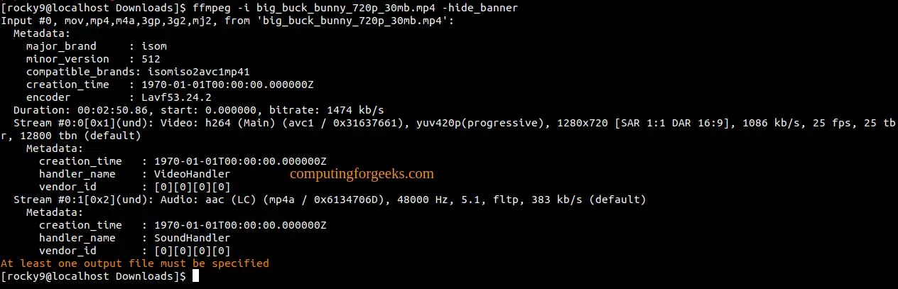 Install and Use FFmpeg on Rocky Linux 9 / AlmaLinux 9 | ComputingForGeeks