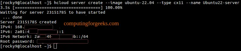 Manage VM Instances on Hetzner Cloud using hcloud CLI | ComputingForGeeks
