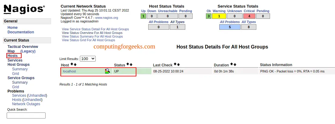 Install Nagios Server on Rocky Linux 9 / AlmaLinux 9 | ComputingForGeeks