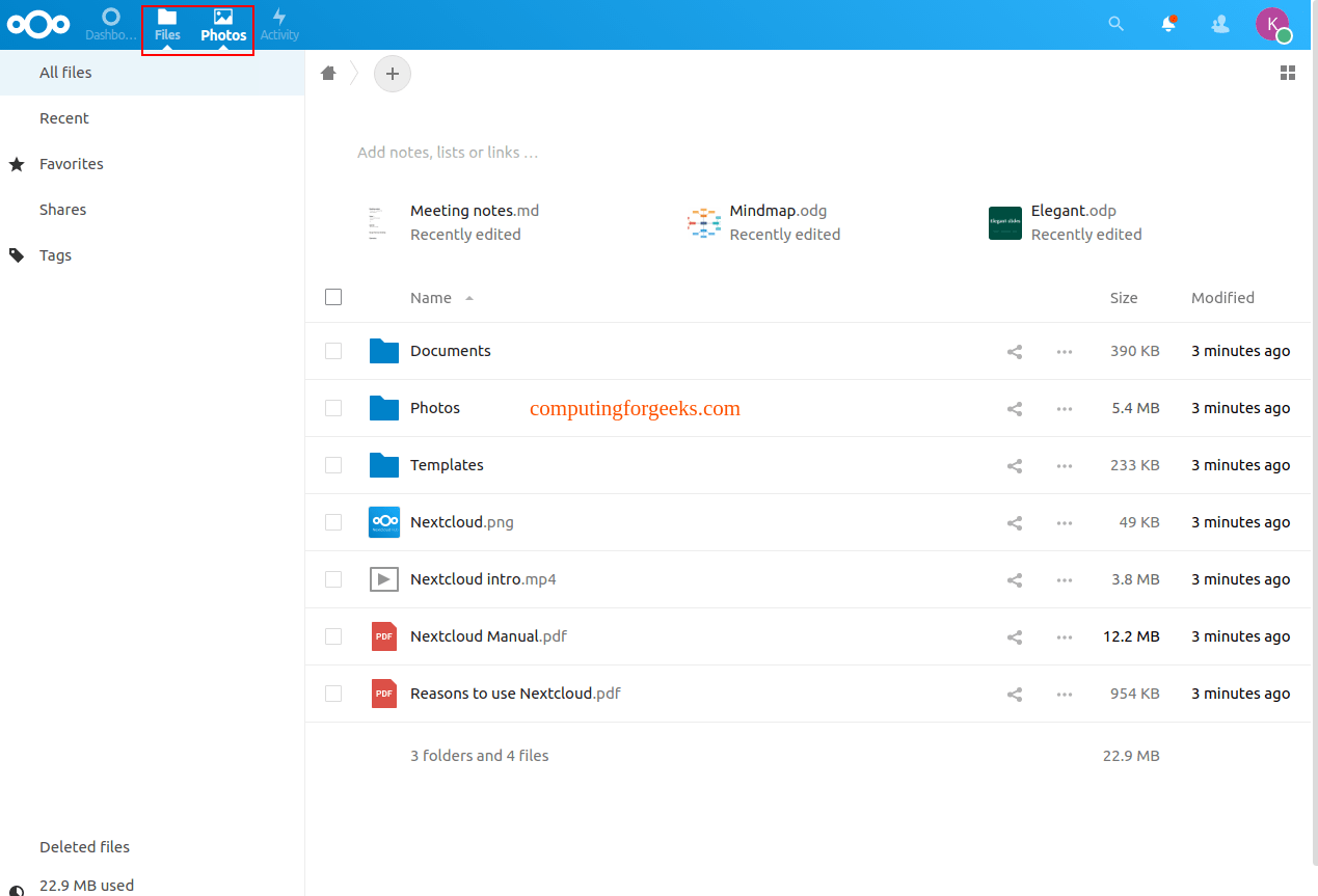 Install Nextcloud / OwnCloud on Rocky Linux 9|AlmaLinux 9 | ComputingForGeeks
