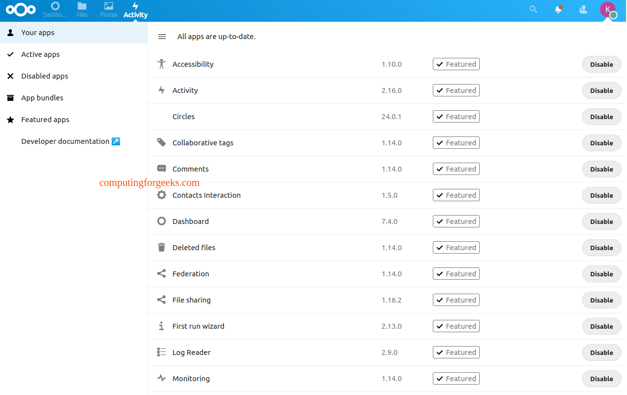 Install Nextcloud / OwnCloud on Rocky Linux 9|AlmaLinux 9 | ComputingForGeeks