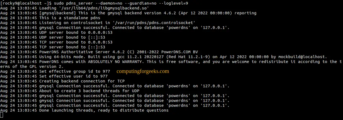 Configure Powerdns And Powerdns Admin On Rocky Linux 98 Computingforgeeks 