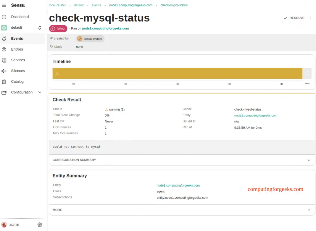 Install Sensu Monitoring on Rocky Linux 9|AlmaLinux 9 | ComputingForGeeks
