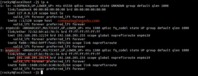 Configure Static Ip Address On Rocky Linux 9 Almalinux 9 Computingforgeeks