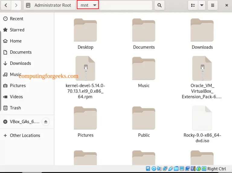 Install VirtualBox Guest Additions on Rocky /AlmaLinux 9 | ComputingForGeeks