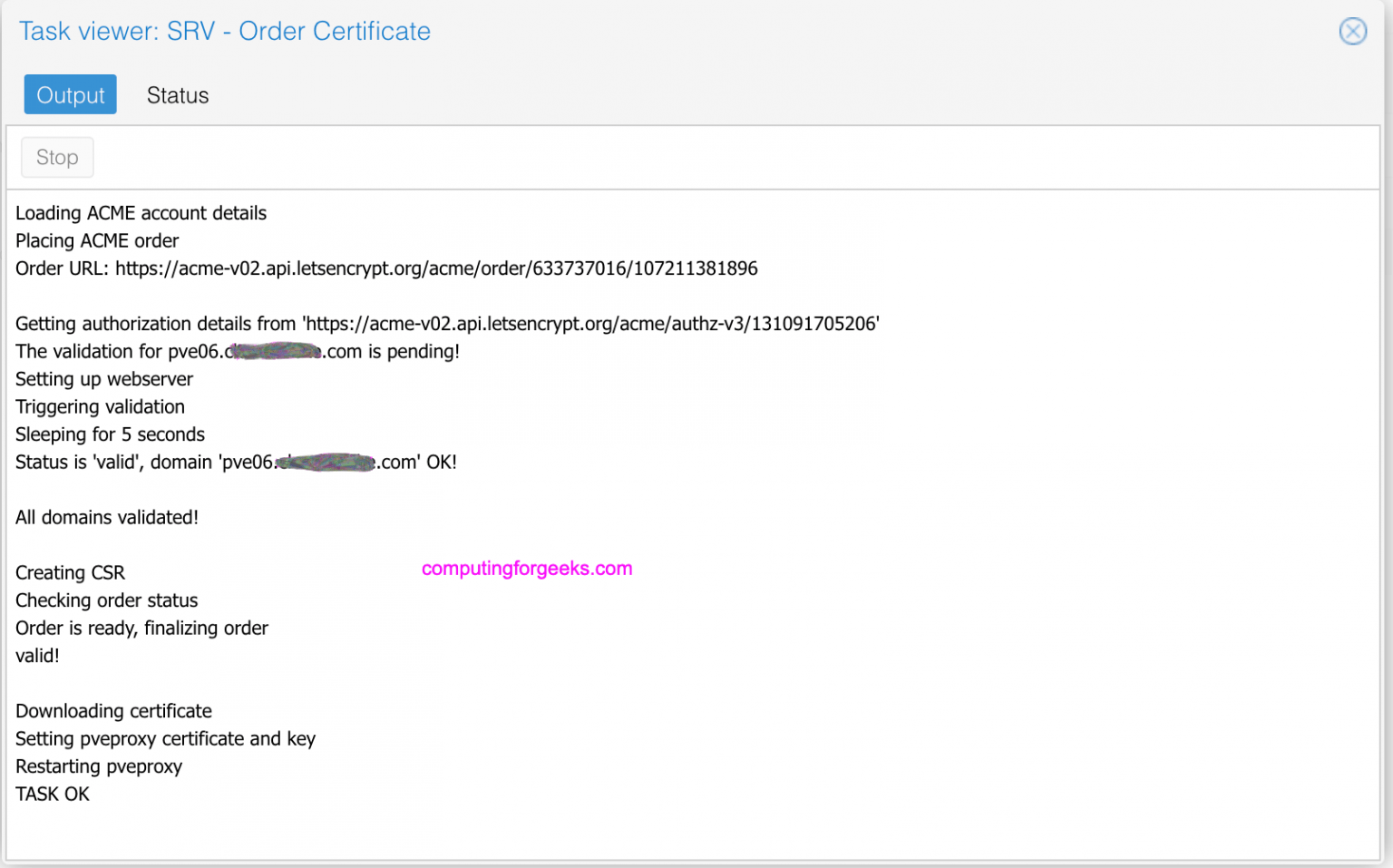How To Secure Proxmox Ve Server With Lets Encrypt Ssl Computingforgeeks