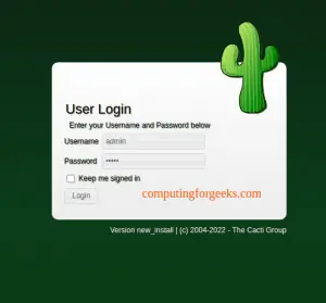 How To Install Cacti on Rocky Linux 9 / AlmaLinux 9 | ComputingForGeeks