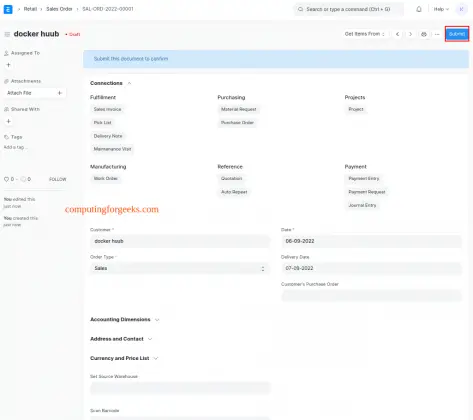 How To Run ERPNext ERP System in Docker Containers | ComputingForGeeks
