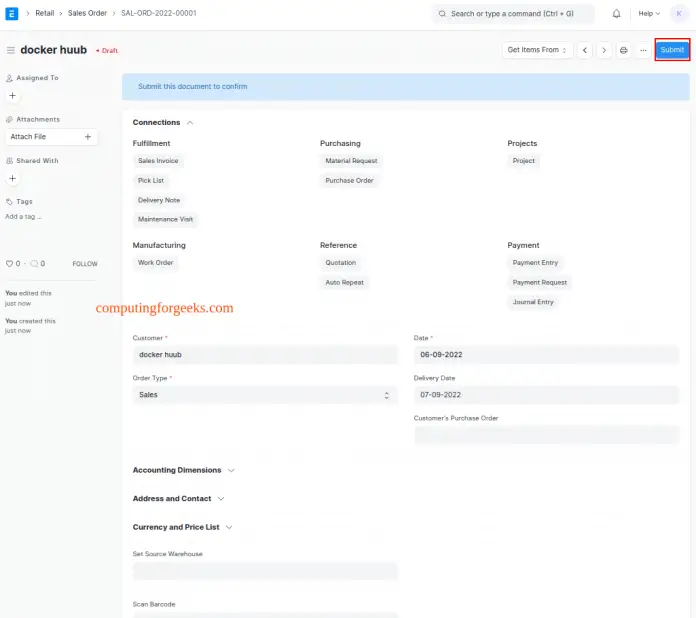 How To Run Erpnext Erp System In Docker Containers Computingforgeeks