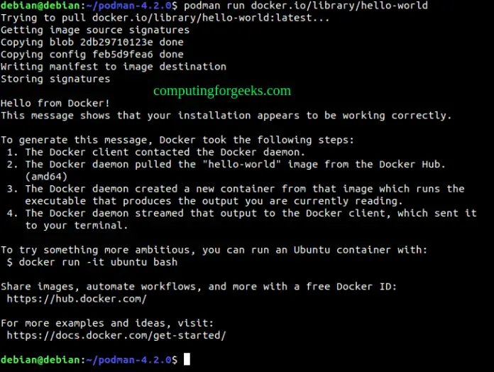 How To Install Podman 4 On Debian 11 Debian 10 Computingforgeeks