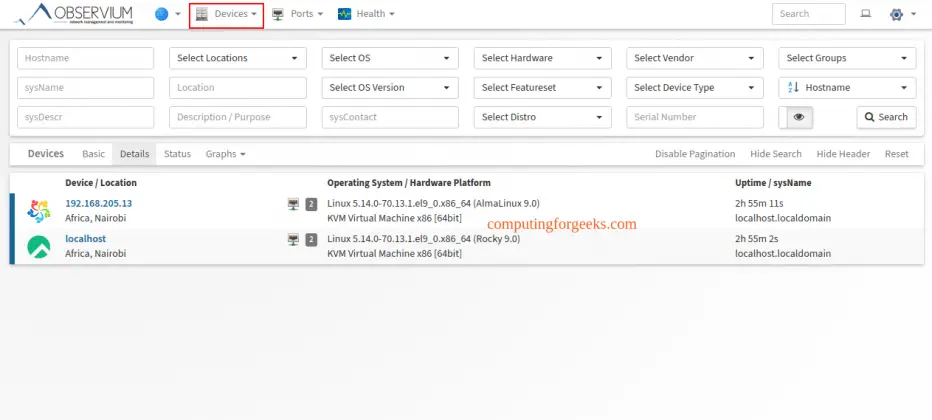 Install Observium Monitoring Tool on Rocky 9 / AlmaLinux 9 ...