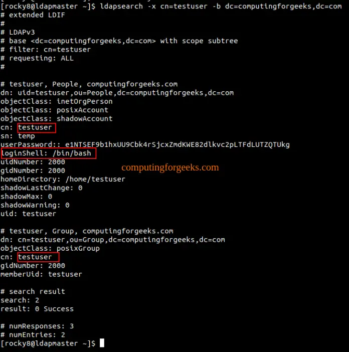 Install And Configure Openldap Server On Rocky Linux 8 Almalinux 8 Computingforgeeks