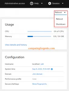 Manage Rocky Linux 9 / AlmaLinux 9 using Cockpit Dashboard ...