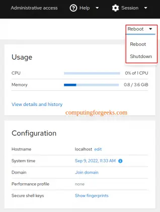 Manage Rocky Linux 9 / AlmaLinux 9 using Cockpit Dashboard ...