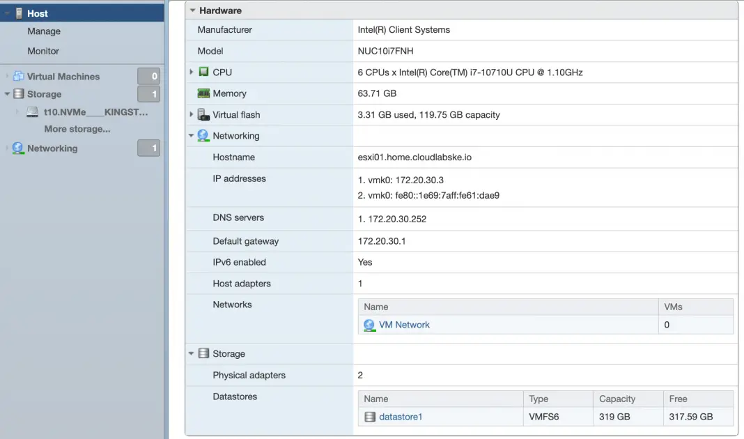Install VMware vSphere ESXi 7 on Intel NUC 10/11 | ComputingForGeeks