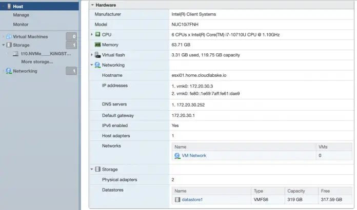 Install VMware vSphere ESXi 7 on Intel NUC 10/11 | ComputingForGeeks