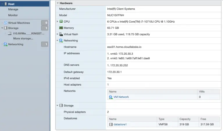 Install VMware vSphere ESXi 7 on Intel NUC 10/11 | ComputingForGeeks