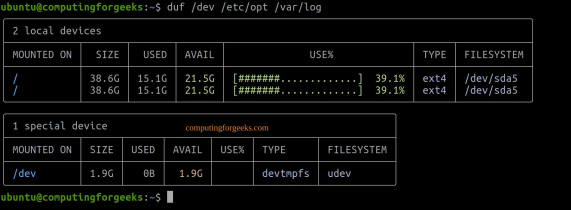 How To Check Disk Partitions And Disk Usage On Linux Computingforgeeks
