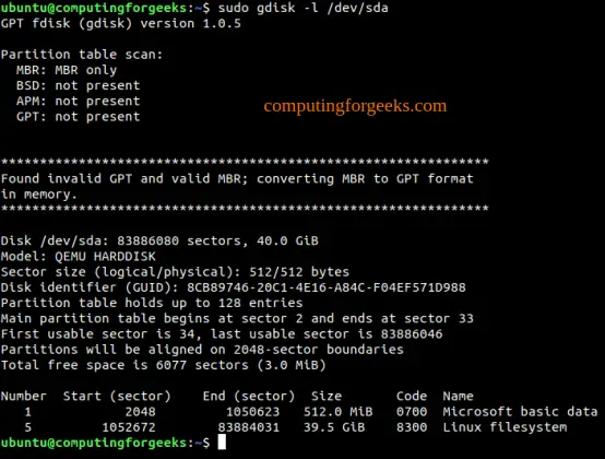 How To Check Disk Partitions And Disk Usage On Linux Computingforgeeks