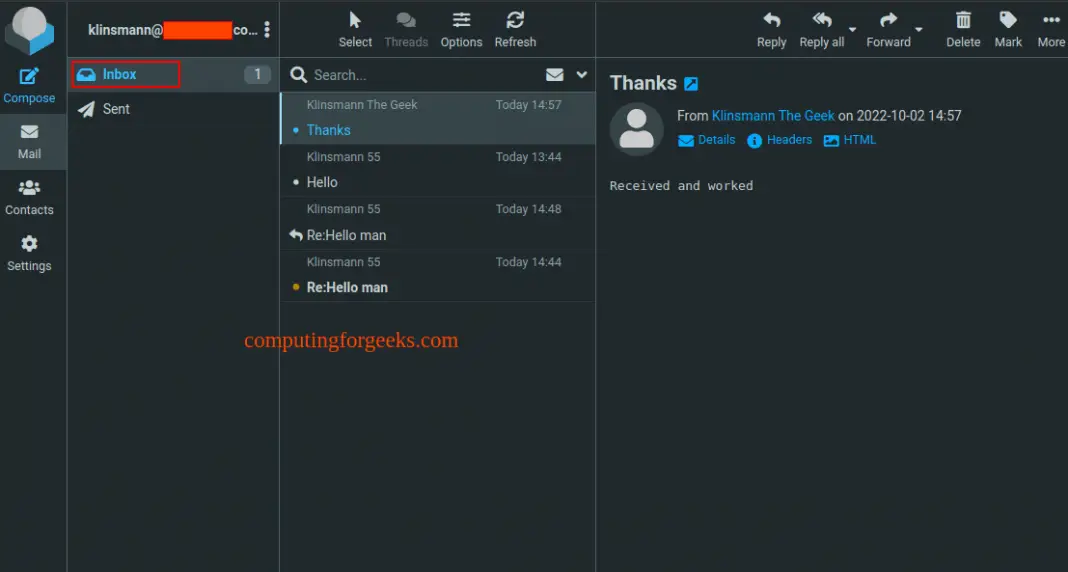 Setup Mail Server on Rock Linux 8 With Postfix, Dovecot, MySQL, and RoundCube | ComputingForGeeks