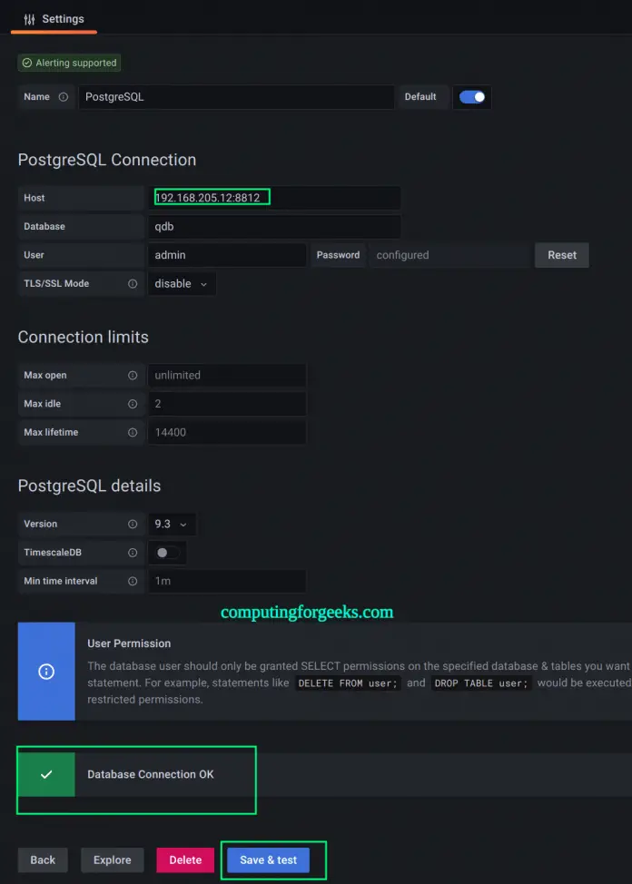 Monitor QuestDB Database With Prometheus and Grafana | ComputingForGeeks