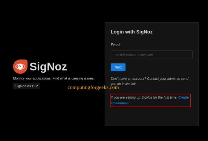 Monitor Applications and Troubleshoot issues using SigNoz | ComputingForGeeks