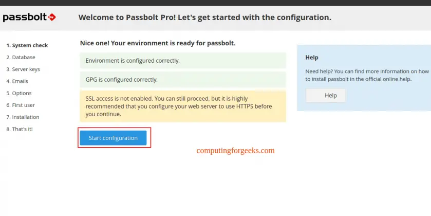 Configure Passbolt Password Manager on Linux | ComputingForGeeks