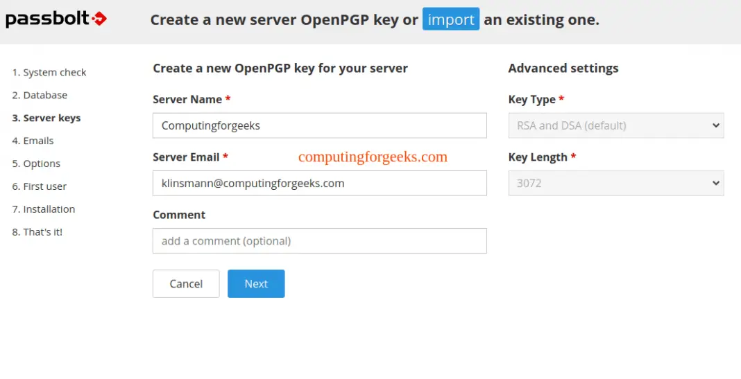 Configure Passbolt Password Manager On Linux Computingforgeeks