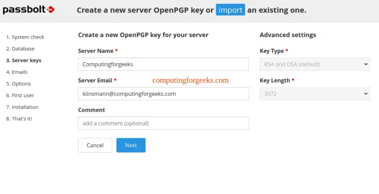 Configure Passbolt Password Manager on Linux | ComputingForGeeks