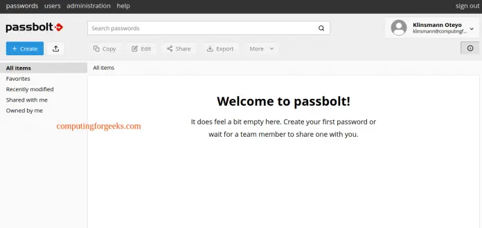 Configure Passbolt Password Manager on Linux | ComputingForGeeks