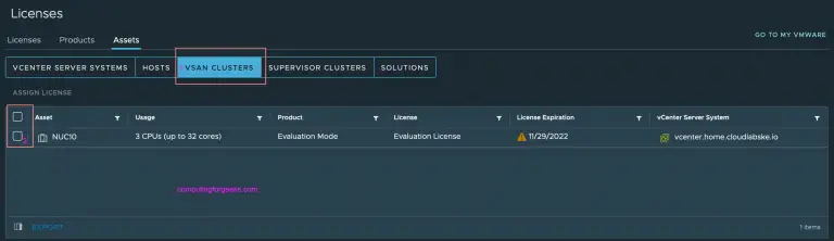 Adding New License Key To Vmware Vcenter Server Vsan Computingforgeeks 7774