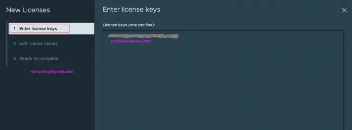 Adding New License Key To Vmware Vcenter Server Vsan Computingforgeeks 5192