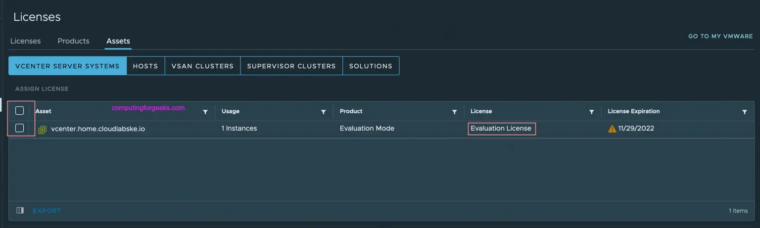 Adding New License Key To Vmware Vcenter Server Vsan Computingforgeeks 3183