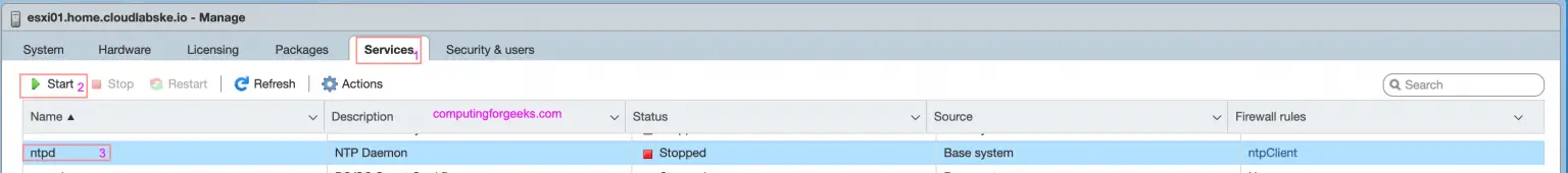 How To Configure Ntp Time On Vsphere Esxi Vcenter Computingforgeeks 7221