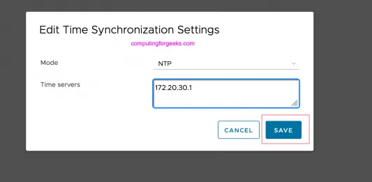 How To Configure Ntp Time On Vsphere Esxi Vcenter Computingforgeeks