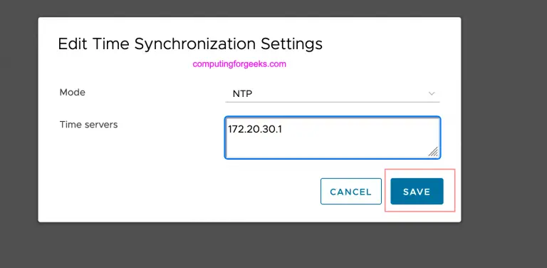How To Configure Ntp Time On Vsphere Esxi Vcenter Computingforgeeks